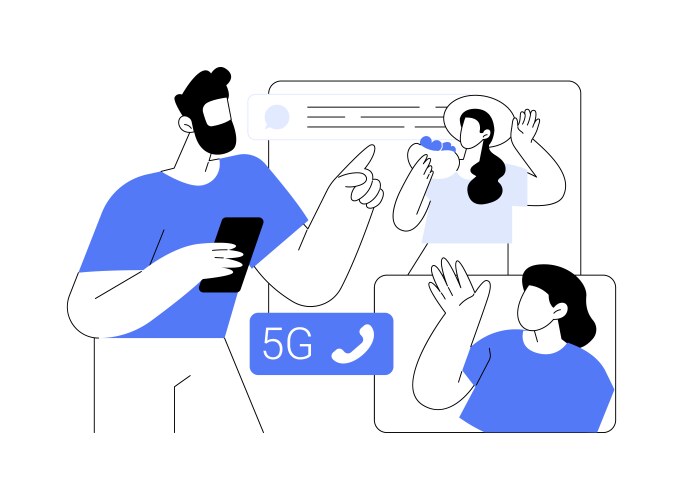 5g sports broadcasting isolated cartoon Royalty Free Vector