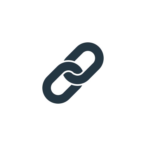 Metal chain parts icons set on white background Vector Image