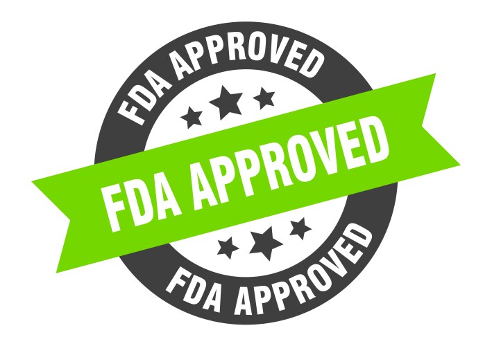 Fda approved stamp sign Royalty Free Vector Image