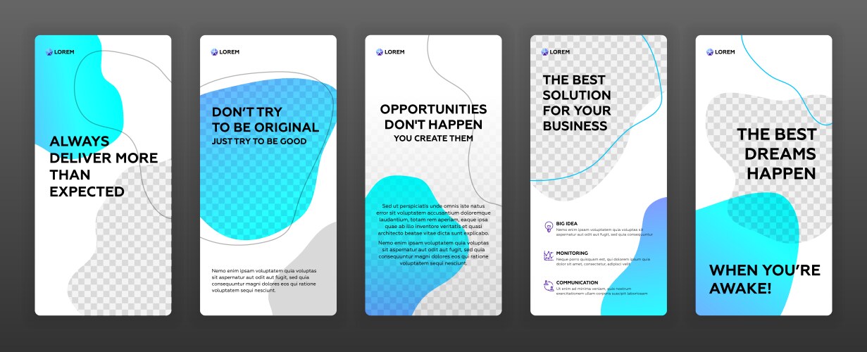 New blog post - social media screens templates Vector Image