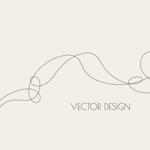 Puma or lioness abstract continuous line drawing Vector Image