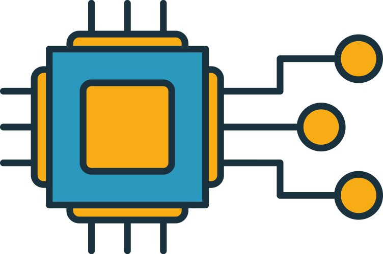 Embedded system icon colored simple elements from Vector Image Embedded system icon colored simple elements from Vector Image
