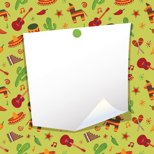 Mexican holiday background paper cut papel picado Vector Image