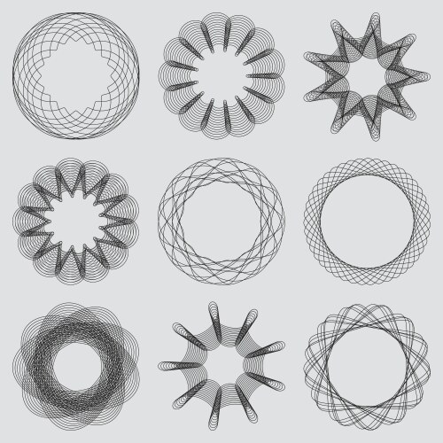Guilloche Pattern Vector Images (over 16,000)