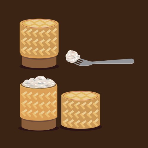 Soybean sticky rice Royalty Free Vector Image - VectorStock