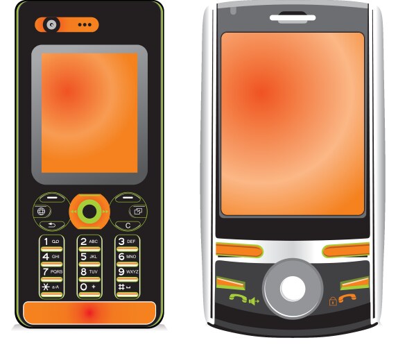 Cell phones Royalty Free Vector Image - VectorStock