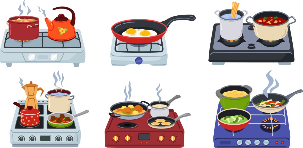 Cooking food Royalty Free Vector Image - VectorStock