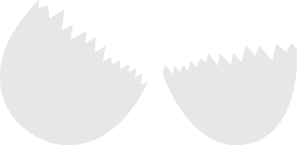 Empty egg shell icon Royalty Free Vector Image