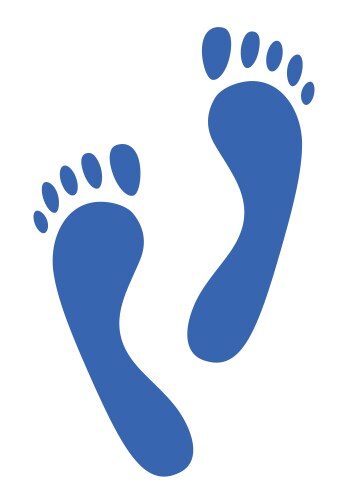 Foot palm icon design template isolated Royalty Free Vector