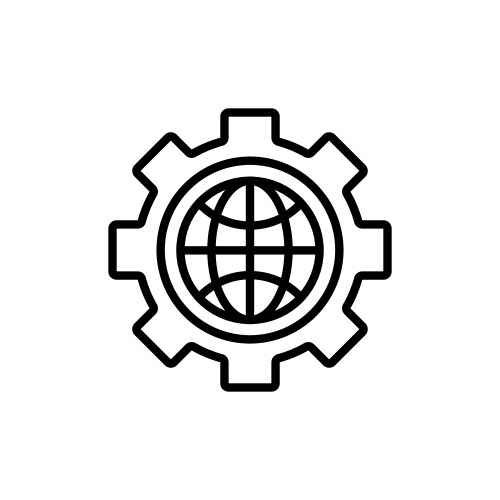 Globalization icon set world network trade symbol Vector Image