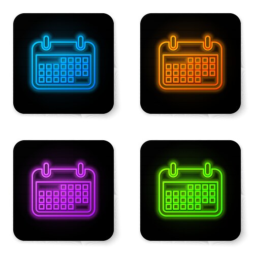 Calendar icon isolated on purple background Vector Image