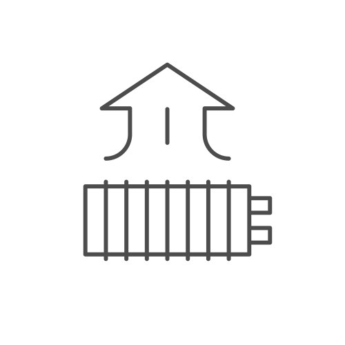 Icon heating radiator Royalty Free Vector Image