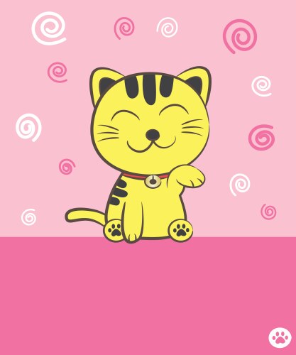 Cute princess cat cartoon Royalty Free Vector Image