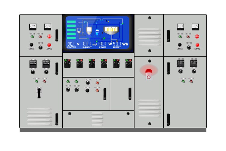 Control panel production Royalty Free Vector Image