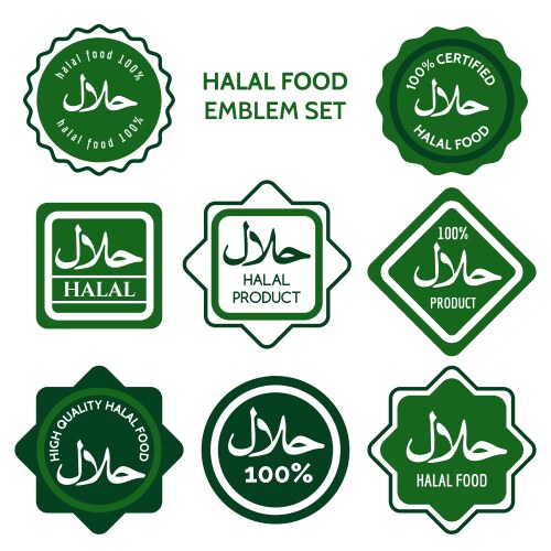 Islamic mosque icons set for logo design Vector Image