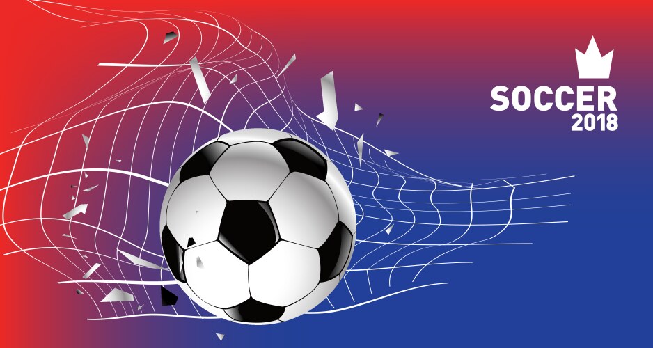 Soccer background and template football game Vector Image