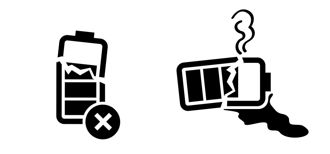 Battery acid leaking batteries no toxic fumes Vector Image