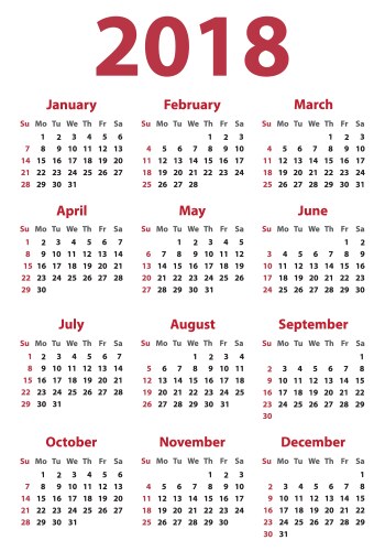 Calendar for 2022 Royalty Free Vector Image - VectorStock