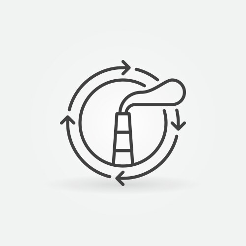 Ghg icon greenhouse gas emissions Royalty Free Vector Image