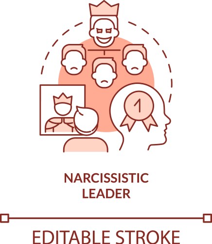 Paranoid leader concept icon Royalty Free Vector Image