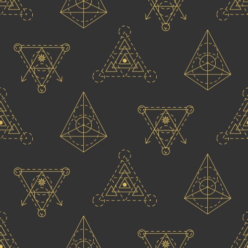 Magic geometry signs Royalty Free Vector Image