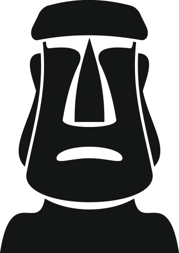 Moai statues icon on white background Royalty Free Vector
