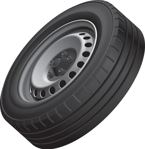 Light alloy wheel isolated Royalty Free Vector Image