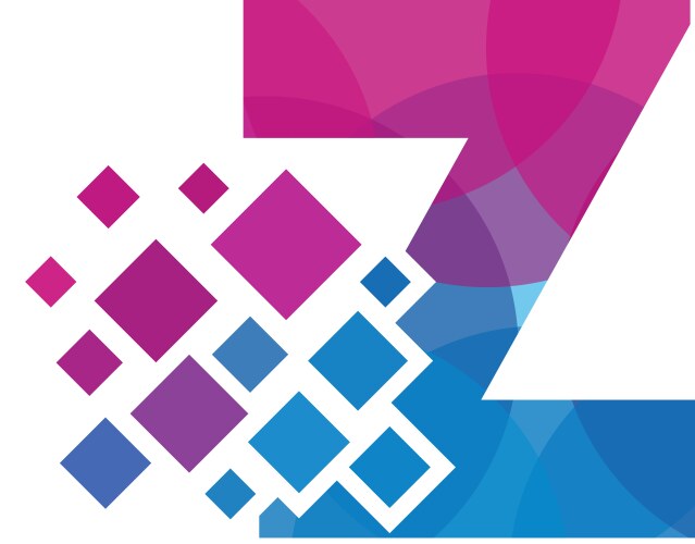 Pixel letter z logo icon design Royalty Free Vector Image