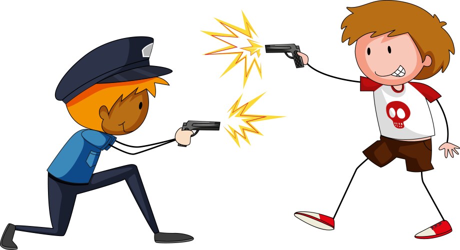 Man shooting rifle gun weapon position shot action