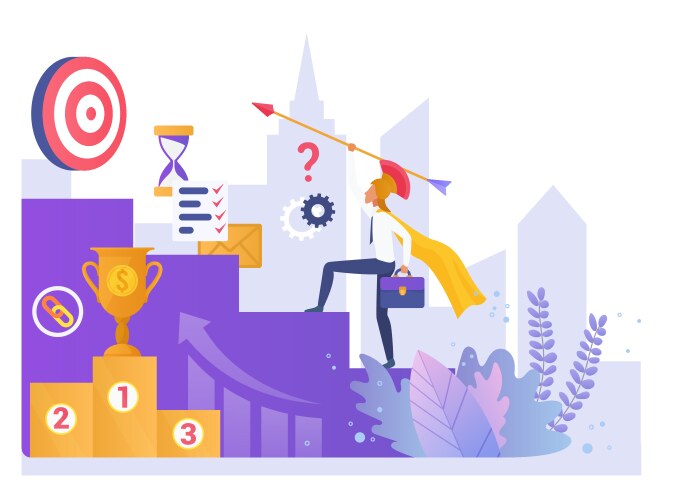 Business competition concept Royalty Free Vector Image