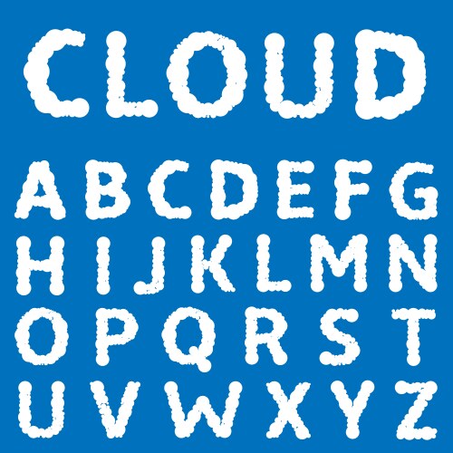 Letter Cloud Font Vector Images (over 6,400)