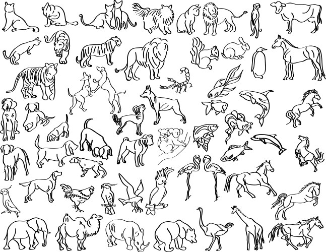 Animals Outlines Vector Images (over 320,000)
