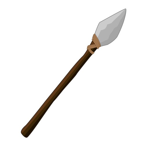 Spear with golden tip Royalty Free Vector Image