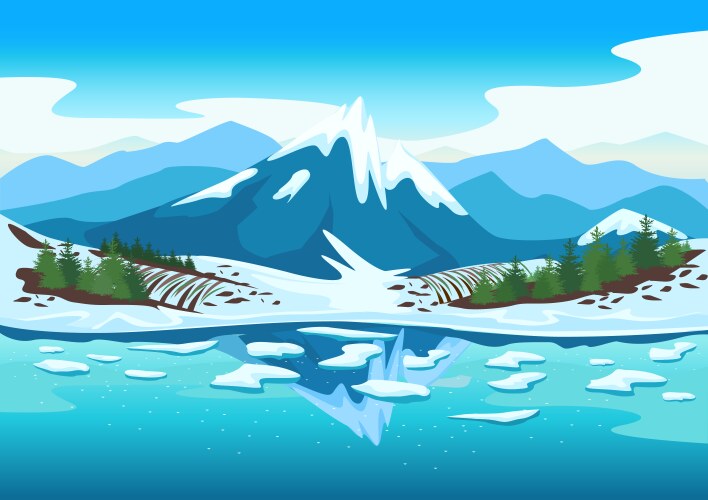 Spring landscape Royalty Free Vector Image - VectorStock