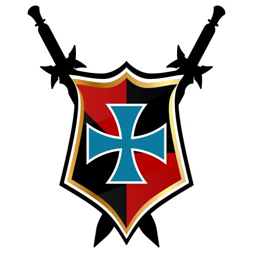 Templar shield icon Royalty Free Vector Image - VectorStock