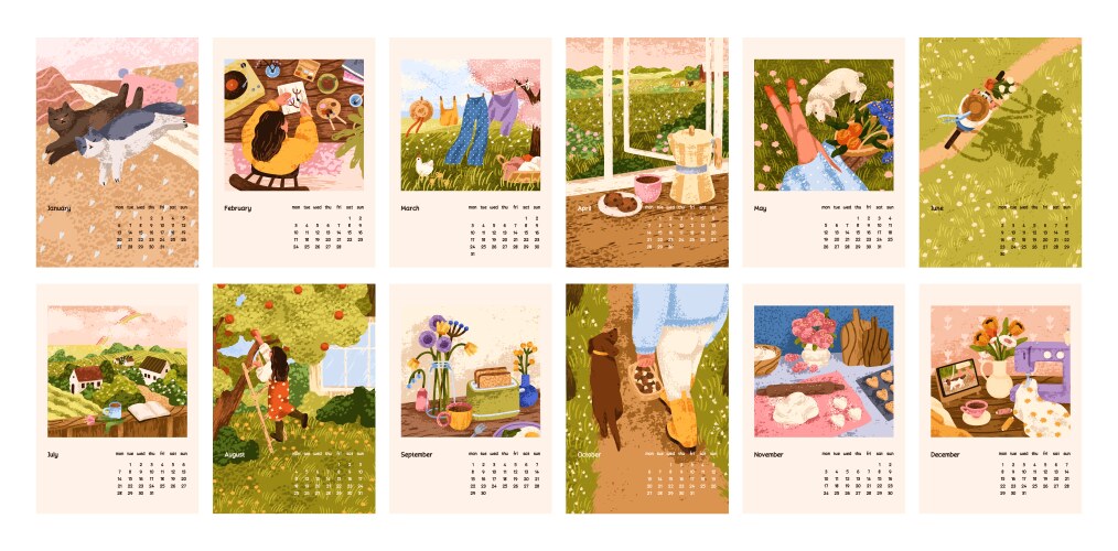 12 Months of the Year Vector Images (over 5,700)