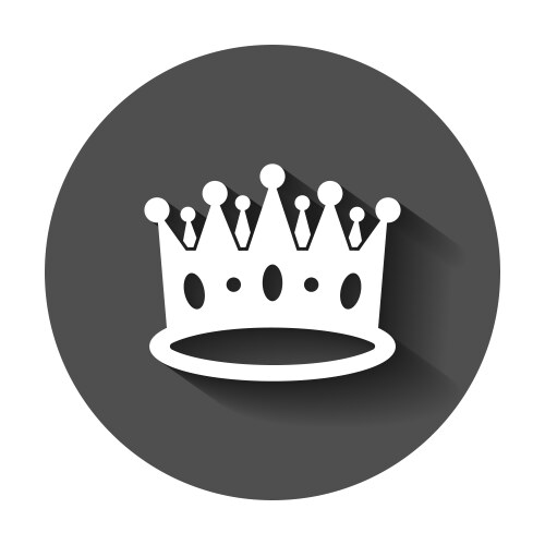 Crown diadem icon in flat style royalty Royalty Free Vector