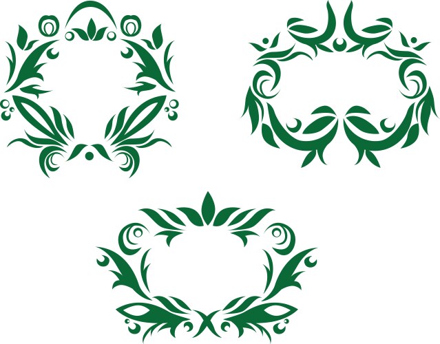 Medieval floral crest Royalty Free Vector Image