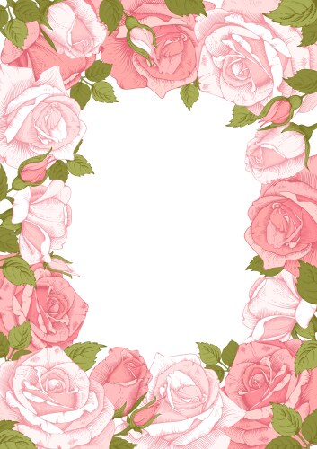 Floral round pattern on white background Vector Image