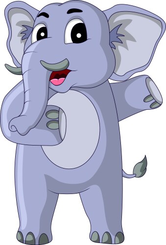 Cartoon elephant Royalty Free Vector Image - VectorStock
