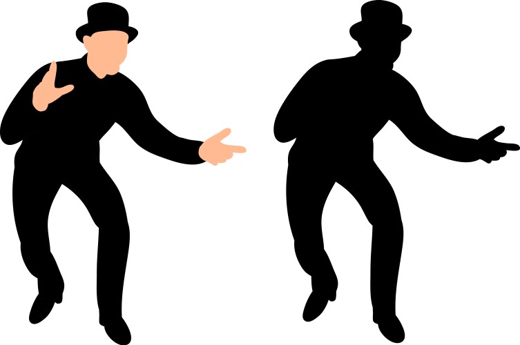 Set of mimes performing different pantomimes Vector Image