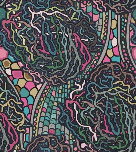 Turing diffusion abstract organic pattern red Vector Image