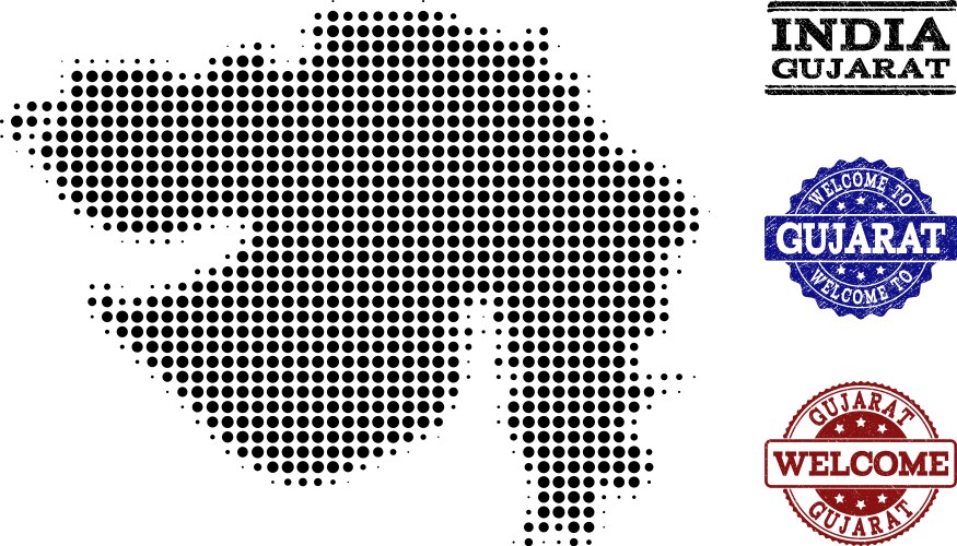 Gujarat Map Territory Vector Images (over 220)