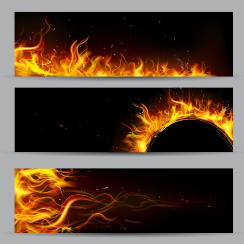 Burning fire flame Royalty Free Vector Image - VectorStock