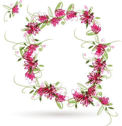 Floral letter l for your design Royalty Free Vector Image