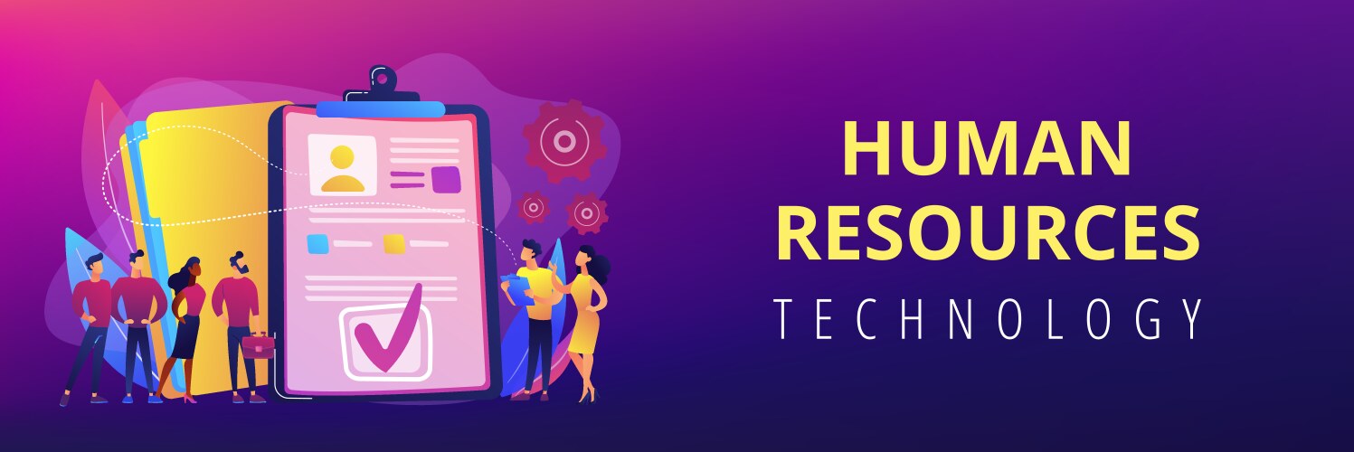 Human resources concept banner header Royalty Free Vector