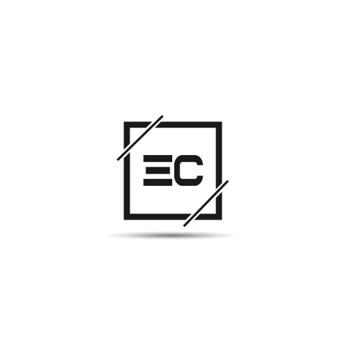 Initial letter ec logo template design Royalty Free Vector