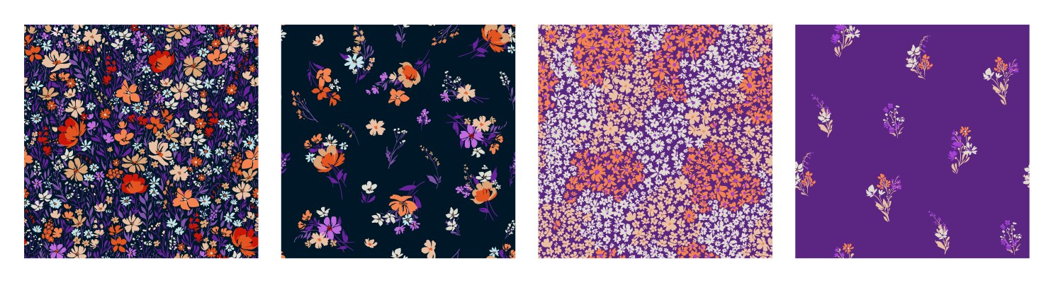 Seamless spring pattern with floral motif Vector Image