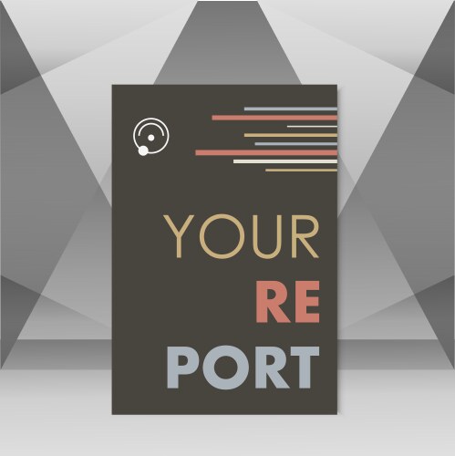 Simple brochure design for your report Royalty Free Vector