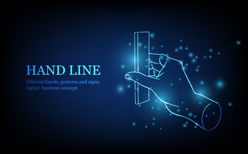 Human hand line different hands gestures Vector Image
